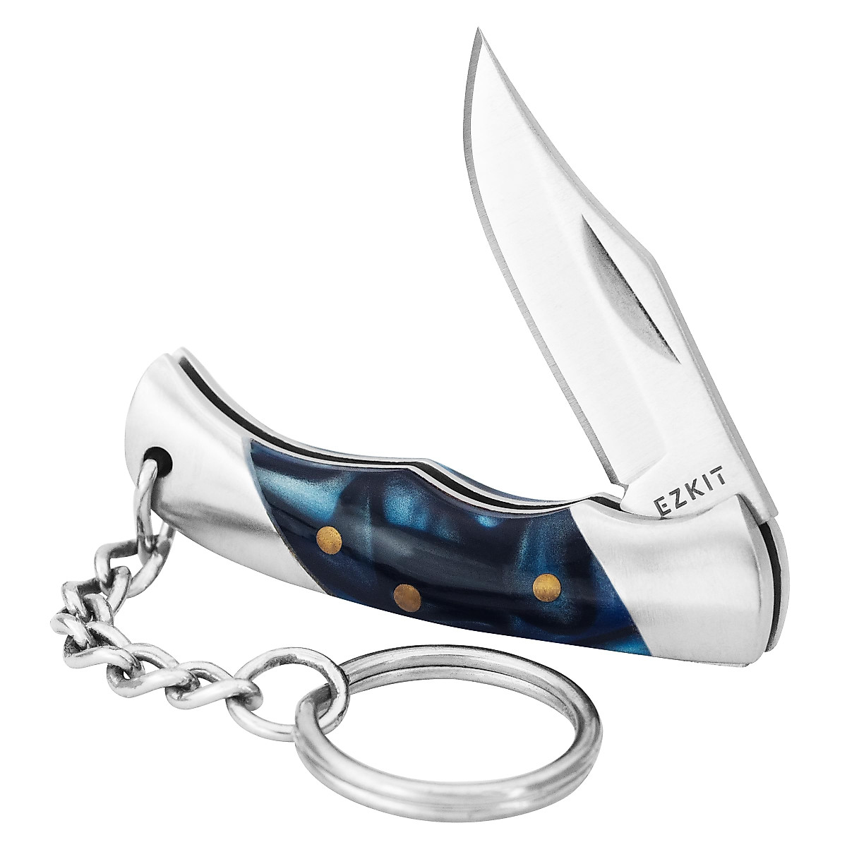 EZKIT Small Pocket Knife, EDC Pocket Knife, D2 Stainless Steel and Wood Handle, Small Knife, Blade Length 1.5in