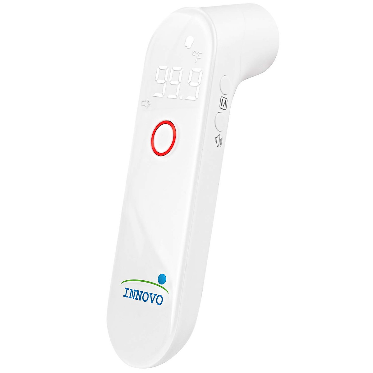 Innovo Medical iF100A Non-Contact Digital Forehead Thermometer, Fever Alert, Termometro (White)