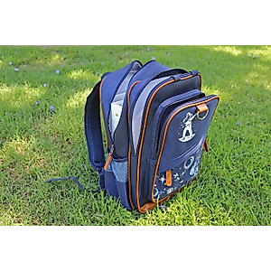 School Backpack 15" with Laptop Sleeve | Kids Galaxy Space Book Bag Dabbing Spaceman Astronaut | Stars Rucksack Lightweight Water Resistant and Durable for Travel and Hiking