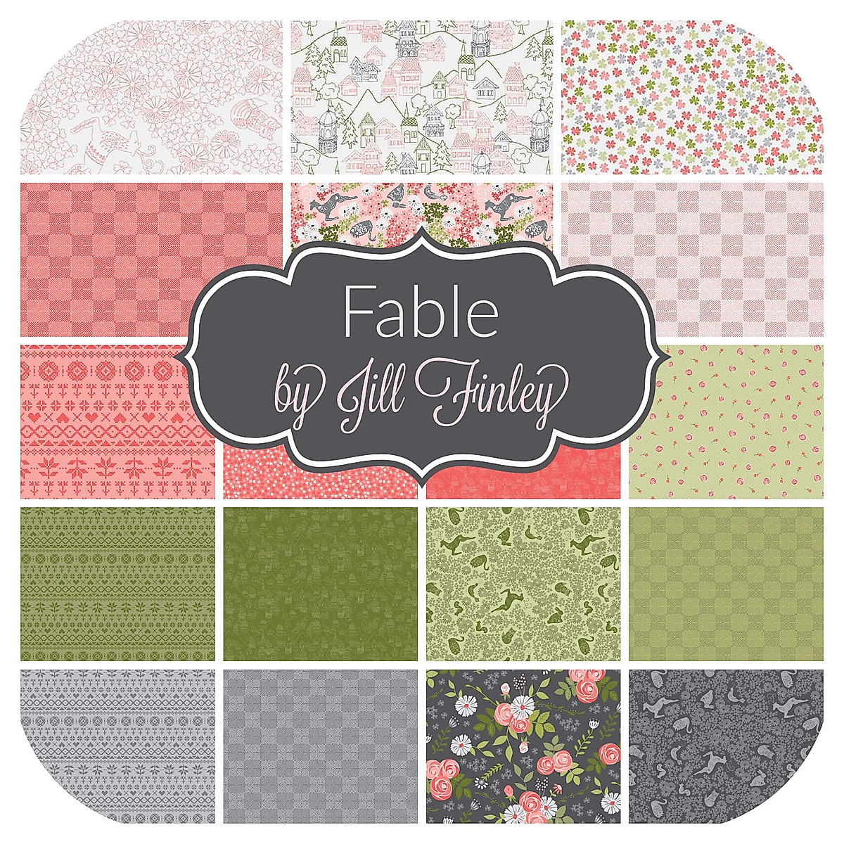 Fable Scrap Bag (Approx 2 Yards) by Jill Finley for Riley Blake 2 Yards DIY Quilt Fabric