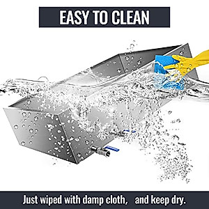 Hasopy Maple Syrup Evaporator Pan 30x16x9.5 Inch Stainless Steel Maple Syrup Boiling Pan with Valve for Boiling Maple Syrup