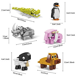Yaye 12 in 1 Mini Building Blocks Animals, Stem Building Toy,Assorted Toy Animal,Building Blocks Stem Toys,Mini Building Blocks Sets for Kids child,Party Supplies Carnival Prizes Christmas gifts