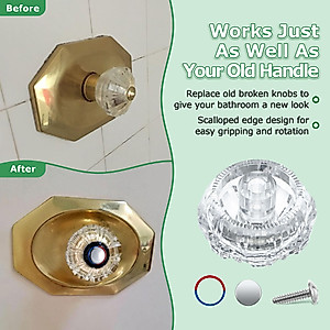 Dreyoo Shower Faucet Handle Replacement for 940-240/940-950A, Compatible with Price Pfister Avante Kitchen, Bath, Tub Faucets, Single Acrylic Shower Knob