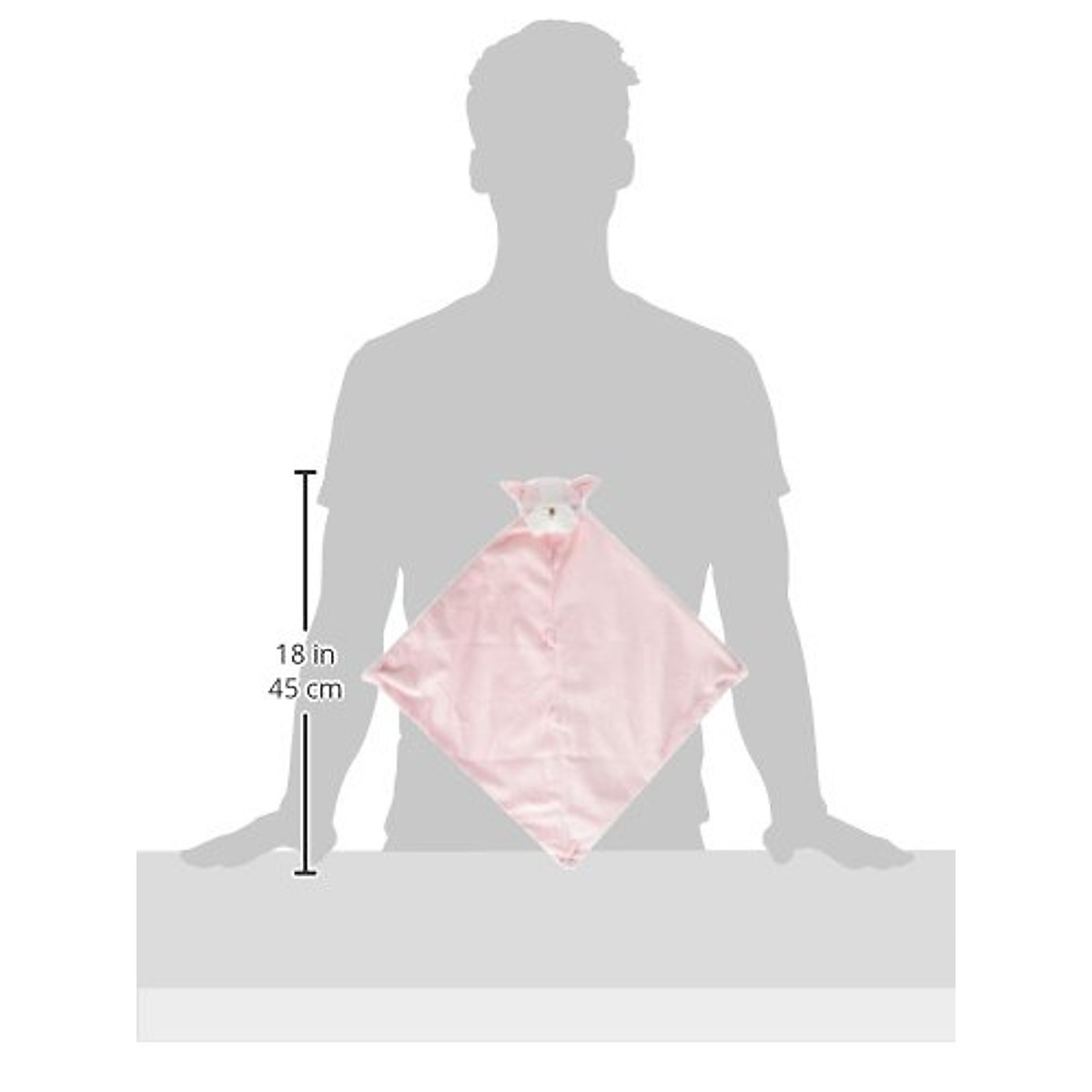 Angel Dear Pair and a Spare 3 Piece Blanket Set, Pink Bulldog