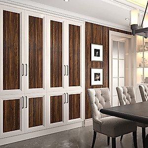 Stickyart 24"x160" Brown Wood Contact Paper Vintage Wood Grain Contact Paper Self Adhesive Kitchen Cabinet Contact Paper for Furniture Desk Removable Faux Wood Wallpaper Peel and Stick Farmhouse Style