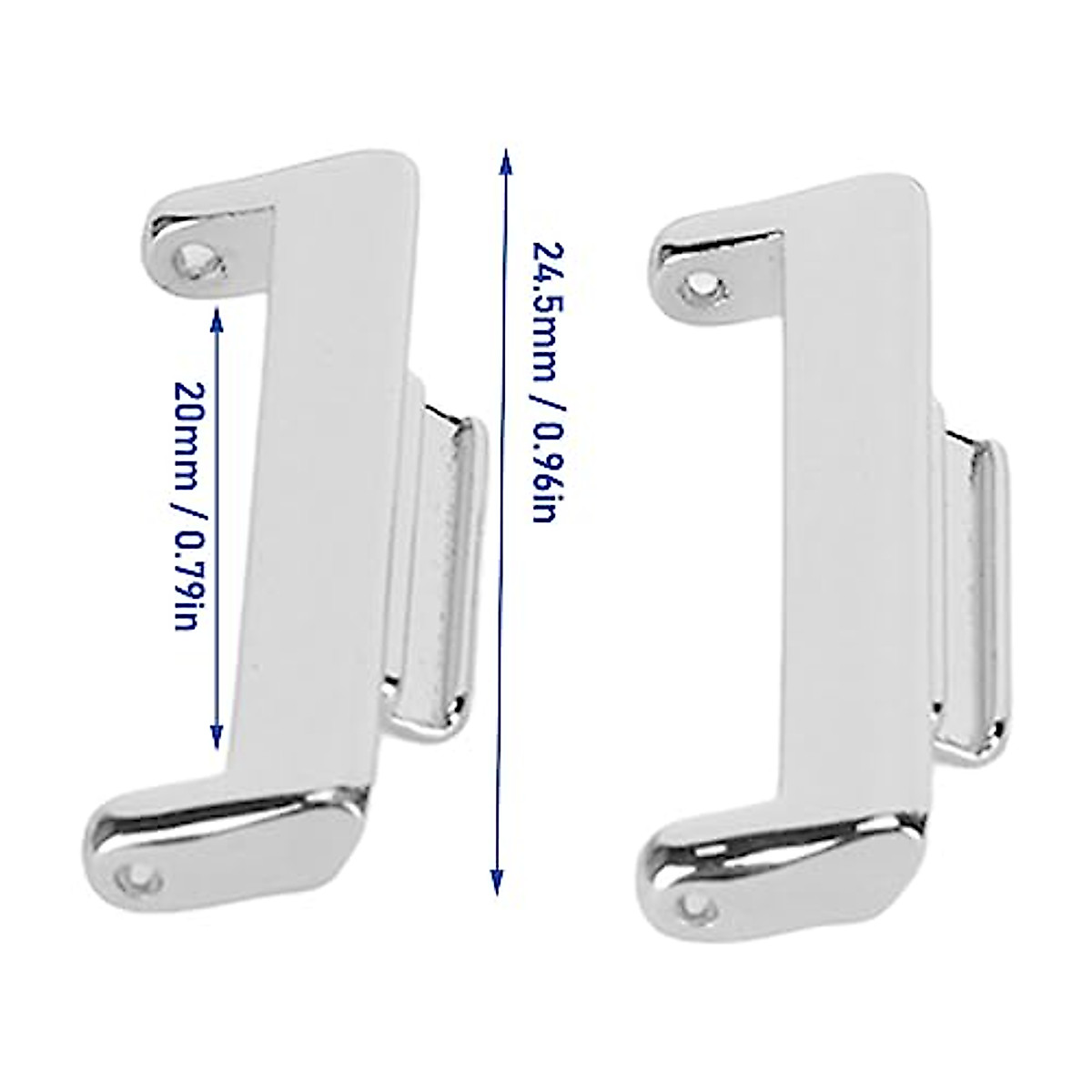 DAUZ Watch Band Connector Replacement Watch Band Connector 2 Pcs Easy Installation Metal Fine Workmanship 20mm Inner Diameter for Repair (Rose Gold)