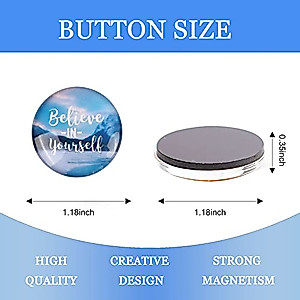 Inspirational Refrigerator Magnets,Landscape Glass Strong 12 Pack Magnetic Fridge Stickers,Whiteboard Dishwasher Magnets for Kitchen Office Classroom (Inspirational Landscape Refrigerator Magnet)