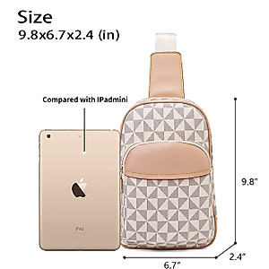 Fanny Pack Crossbody Bags, Sling Bag for Women Checkered Small Belt Chest Bum Bag for women Designer