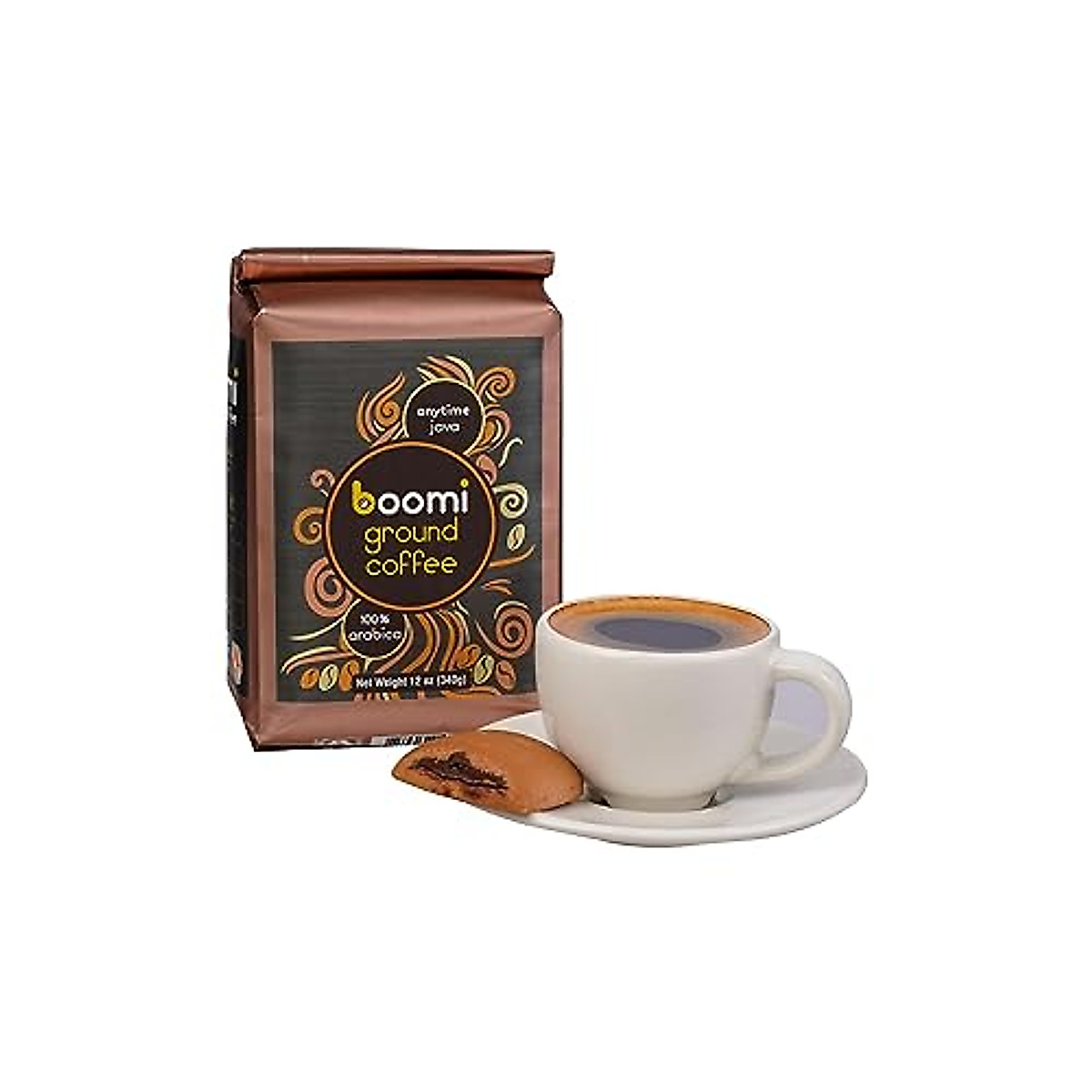 Araku Boomi Anytime Java Coffee (Single Origin Ground Coffee, Medium Roast) | 100% Arabica | Low Acid Coffee, Drip & French Press Coffee Ground (12 Ounce Bag)