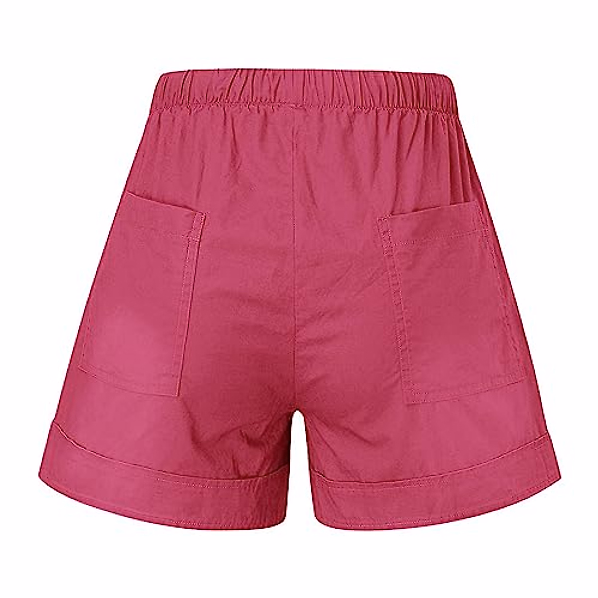 Womens Ball Cap Hat Short Bill Pants Shorts Splice Womens Loose Pocketed Drawstring Plus Size Short Rompers for Women