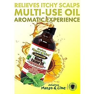 Jamaican Mango & Lime Black Castor oil, Peppermint, 4 Fl Oz