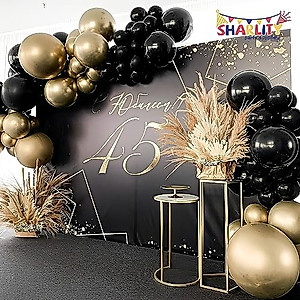 Sharlity Black Balloons, 100 Pcs Black Balloons 12 Inch Black Latex Balloons for Graduation New Year Birthday Anniversary Party Decorations