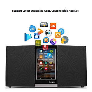 Sungale 2022 G3 Wi-Fi Internet Radio with Easy Operation Touch Screen, Latest Hardware, Connects to All Your Favorite Streaming Music and Internet Radio, Customizable App List, Runs Independently