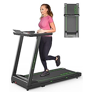 Superun Folding Treadmills for Home, 3HP Treadmill with LED for Walking & Running, Portable Treadmill with Bluetooth Connectivity APP