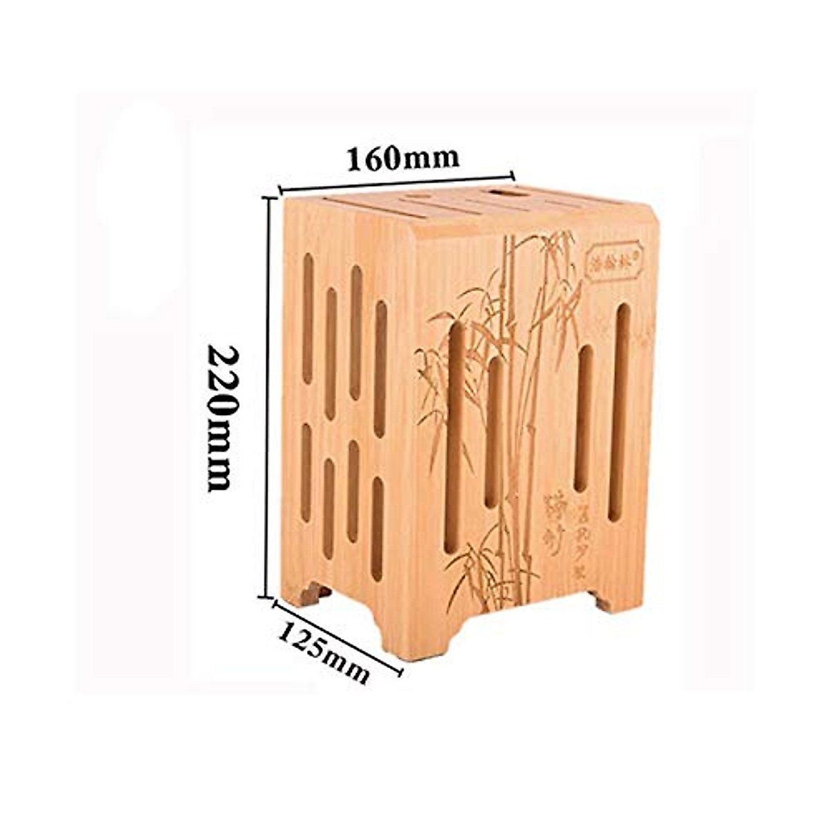 KGEZW Wood Kitchen Knife Holder Bamboo Multifunctional Storage Rack Household Knife Block Wall Mount Kitchen Knife Storage Tool