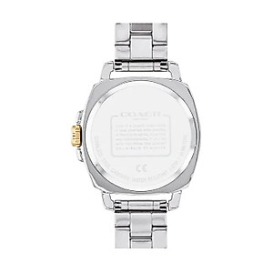 COACH 14503143 Silver Dial Two-Tone Gold/Silver Stainless Steel Bracelet Ladies Boyfriend 34mm Watch