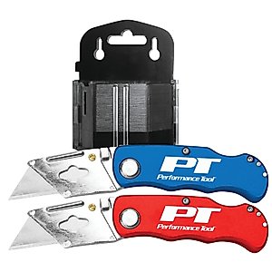 Performance Tool W1720 52-Piece Folding Utility Knife Set