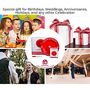 Celebrating You Red Plate in custom Gift Box. Birthday Plate, Mother’s Day, Wedding, Anniversary, Holiday Gift, Red Dinner Plate, Quality Personalized Special Red Plate Microwave & Dishwasher Safe