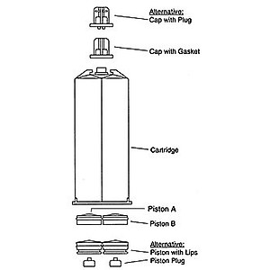 Plexus MA300 All Purpose High Strength 5-Minute MMA Adhesive 50ml/1.7oz Cartridge (30500) w/Dispenser