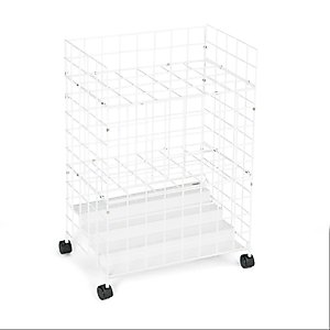 Safco 3088 Wire Roll Files 24 Compartments 21w x 14-1/4d x 31-3/4h White