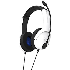 PDP AIRLITE Wired Stereo Gaming Playstation Headset with Noise Cancelling Boom Microphone: PS5/PS4 (Frost White)