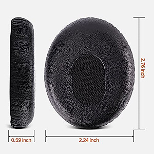 Cuziss QuickFit Replacement Ear Pads Cushions with Memory Foam for Bose On-Ear OE, OE1, QuietComfort QC3 Headphones Earpads, Headset Ear Cushion Repair Parts