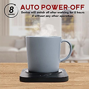 TickoLife BeverageWarmer,Coffer Warmer with 3 Temperature Settings, Portable,USB Charge,for Travel/Office Desks/Home,Black