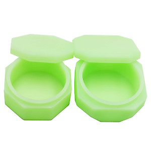 vitakiwi 223ml Large Silicone Wax Concentrate Container Non-stick Food Storage Jar, Glow In The Dark (2)