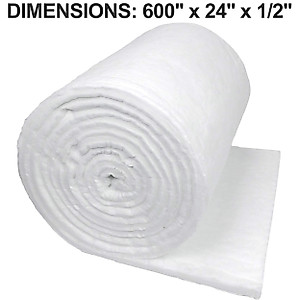 Lynn Manufacturing 1" Thick, Superwool Plus Insulation, Morgan Thermal Ceramics, 2200F Rated, 4 Lb. Density, 24" Wide, 25 Ft. Long, Ceramic Fiber Alternative, Safer Kaowool, 4SP12