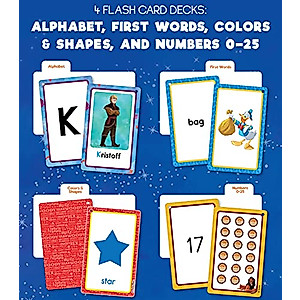 Disney Learning Flash Cards for Toddlers 2-4 Years, Toddler Flash Cards, Alphabet Flash Cards, Numbers, Colors, Shapes, Sight Word Flash Cards, Kindergarten and Preschool