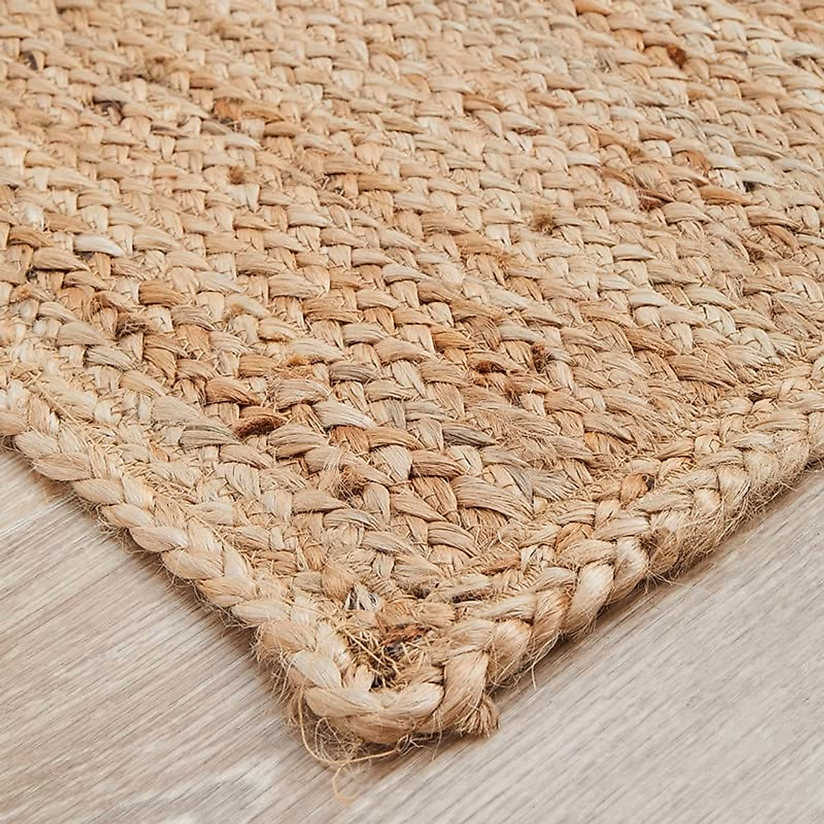 Handmade Natural Jute Braided Area Rug for Living Room Floor Decoration Rugs 4x6 Ft Brown