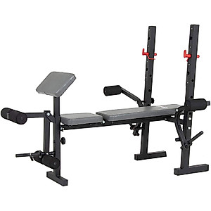 Body Champ Standard Weight Bench with Butterfly and Preacher Curl, Incline/Flat Adjustable BCB580