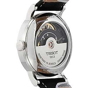 Tissot Mens Everytime Desire Auto 316L Stainless Steel case Automatic Watch, Black, Leather, 21 (T1094071603201)