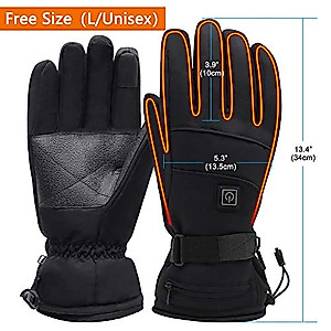 Spring Rechargeable Electric Heated Gloves,Touchscreen Waterproof Cold Weather Thermal Heated Gloves,Hand Warmer Gloves for Hunting Fishing Skiing Camping Cycling