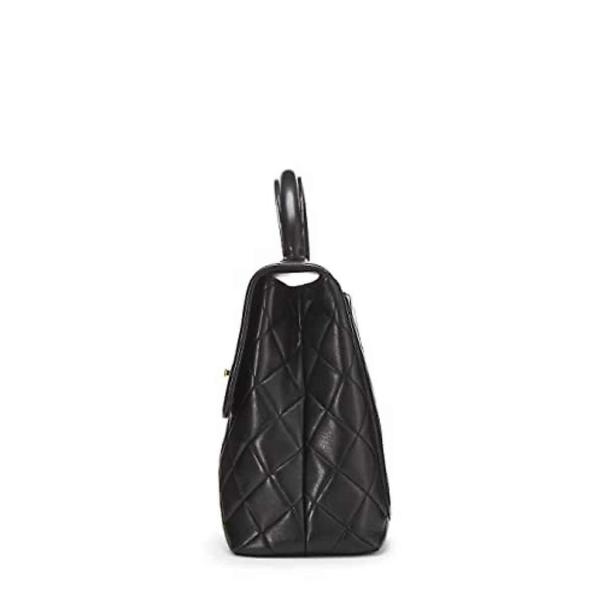 CHANEL, Pre-Loved Black Quilted Lambskin Kelly Jumbo, Black