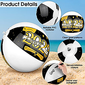 Fovths 6 Packs Graduation Beach Ball 2023 Graduation Party Supplies Large Beach Ball Class of 2023 Beach Supplies for Summer Pool Beach Indoor Outdoor Water Games