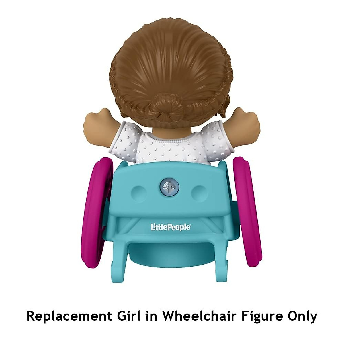 Replacement Part for Fisher-Price Little People Playset - Replacement Female Girl in Wheelchair Dressed for a Party ~ Inspired by Barbie You Can Be Anything