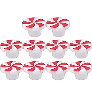 Christmas Cabinet Knob Covers, Christmas Cabinet Handle Covers, Cabinet Knob Covers Christmas, Acrylic Silicone Cabinet Handle Covers for Home Decor (10pcs)