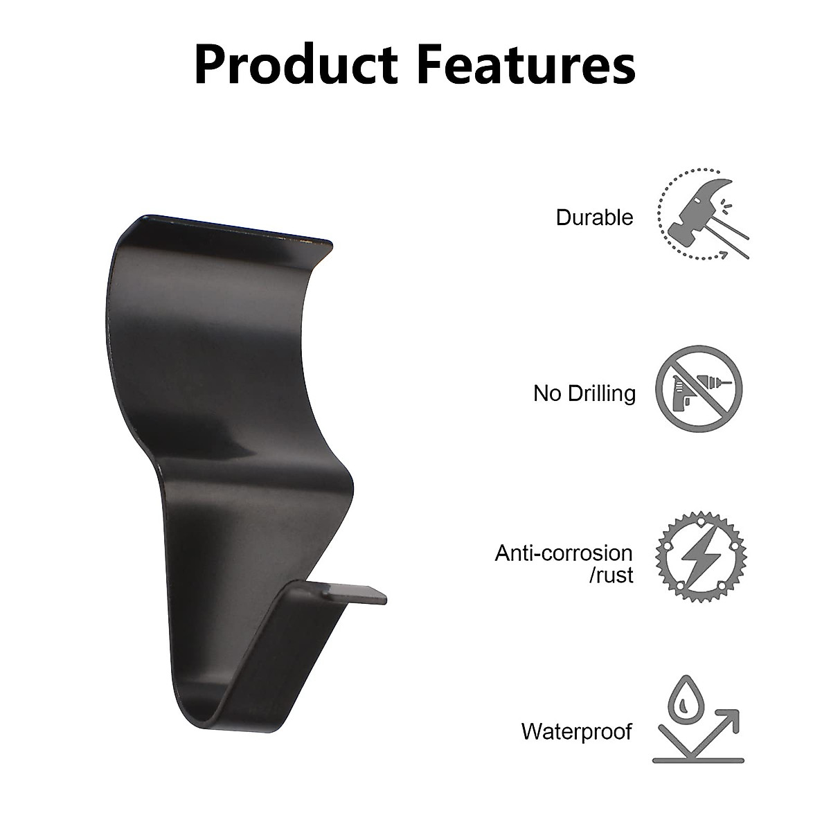 MOROBOR Vinyl Siding Hooks, 30pcs Heavy Duty Stainless Steel Vinyl Siding Hangers, Vinyl Siding Clips Vinyl Siding Hooks Hanger No Hole Siding Clips for Hanging Lights Wreath Decorations