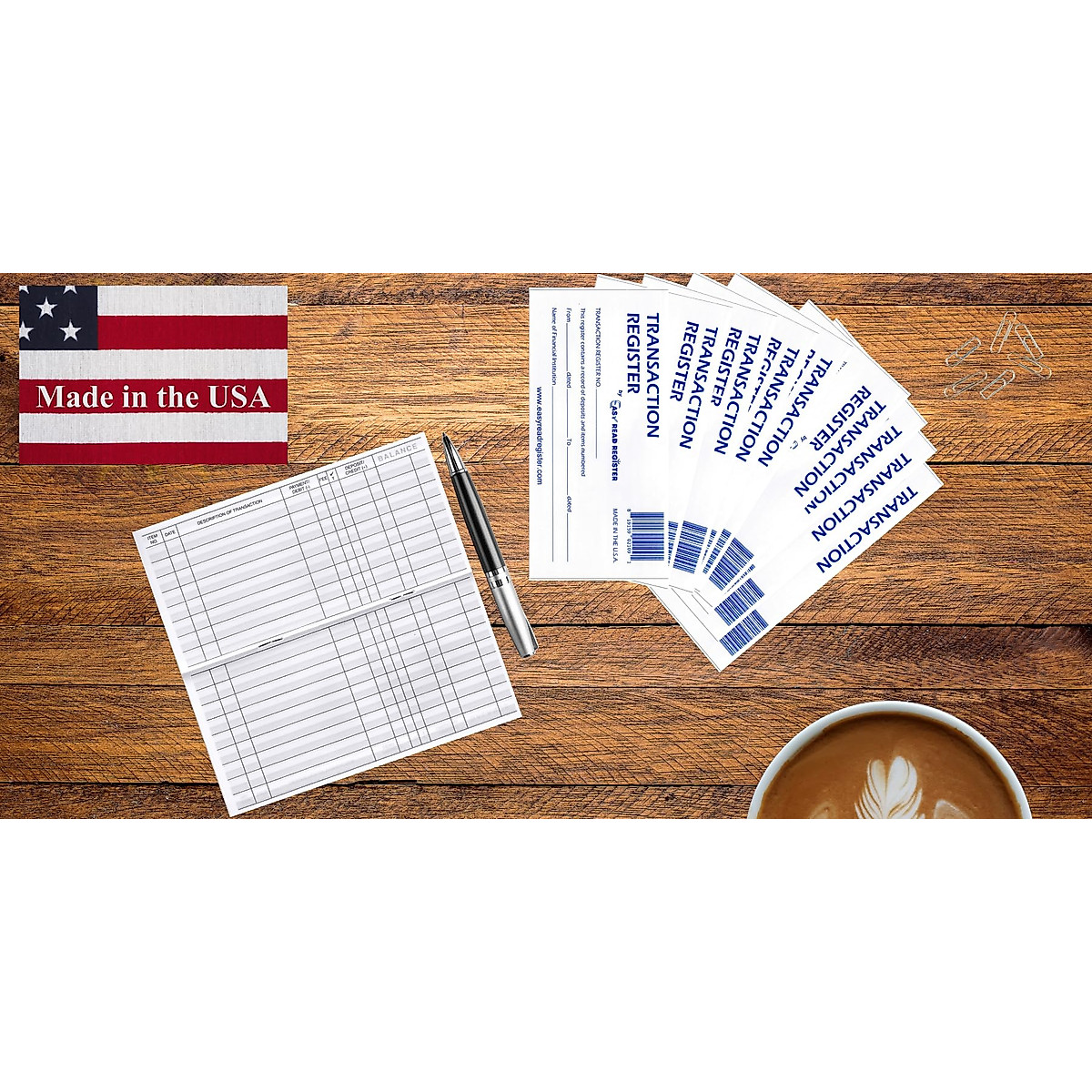 12 Check registers for Personal Checkbook - Checkbook Ledger Transaction Registers Log for Personal or Business Bank Checking Account, Saving Account, Deposit, Credit Card, and Large Booklet