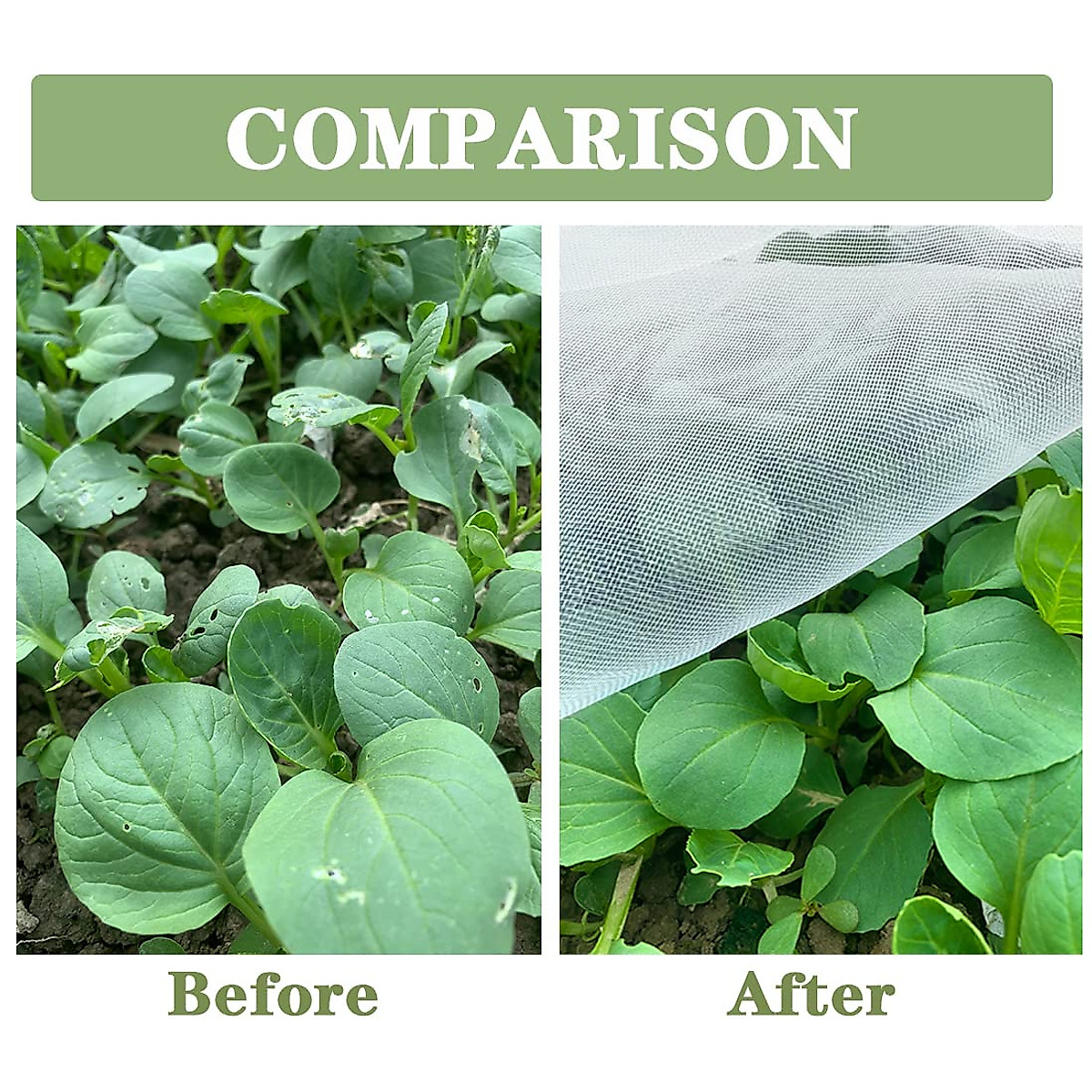 Dafoecheer Garden Netting, Plant Covers 6.5 x 10Ft Ultra Fine Mesh Netting for Plants Vegetable Fruits Flowers Crops Birds Animals Barrier Protection Net