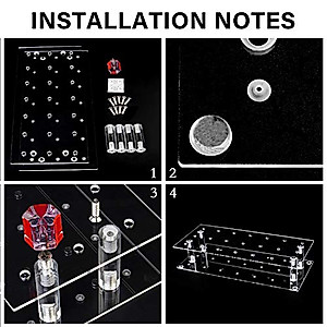 YestBuy Cake Pop Display Stand, 21 Hole Cake Pop Holder, Lollipop Holder for Weddings, Birthday Parties, Anniversaries Gift, Halloween, Christmas Candy Decorative (Clear)