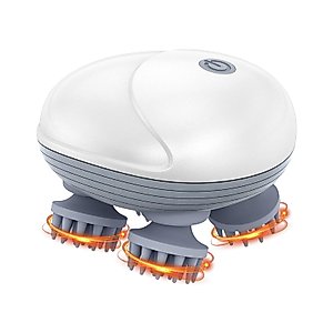 JXTZ Handheld Pet Massager for Dogs and Cats, Portable Electric Cat and Dog Massage Tool with 4 Massage Heads, 3 Speeds, Electric Pet Massager Head and Back Scratcher for Tight Muscles and Stiffness