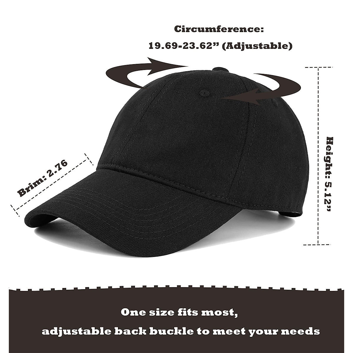 Durio Womens Baseball Caps Cute Baseball Hat Summer Sun Visor Hats Baseball Cap Men Adjustable Baseball Hats for Women Black One Size