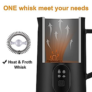 Milk Frother, GOGENGEN 4-in-1 Milk Frother and Steamer,12.5oz/355ml Automatic Hot and Cold Foam Maker and Milk Warmer for Latte, Cappuccinos, Macchiato