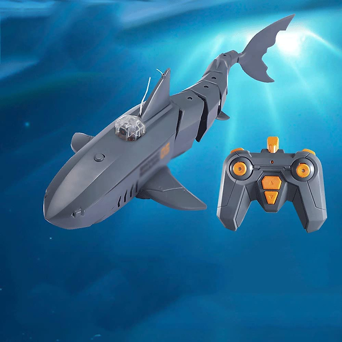 Simulation Rc Mechanical Fish Boat,Mobile Phone Handle Dual Remote Control with Camera Racing Boat,RC Boat Electric Water Toy Gifts for Adults and Boys