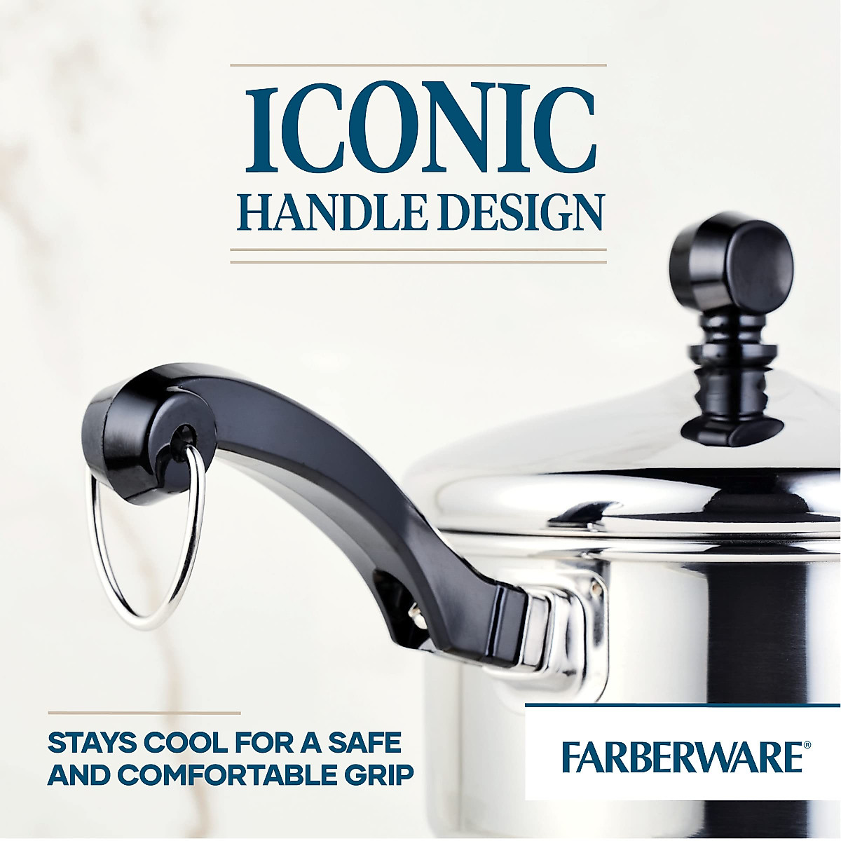 Farberware Classic Stainless Steel Sauce Pan/Saucepan with Lid, 1 Quart, Silver,50000