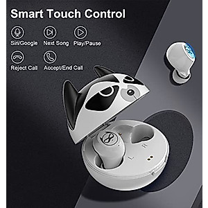 Instiwitt Cartoon Animation Game Wireless Earbuds, Bluetooth 5.1 Wireless Headset with Cute Wireless Charging Case Waterproof Stereo Headphones Noise Reduction in-Ear Built in Mic Sports Earphones