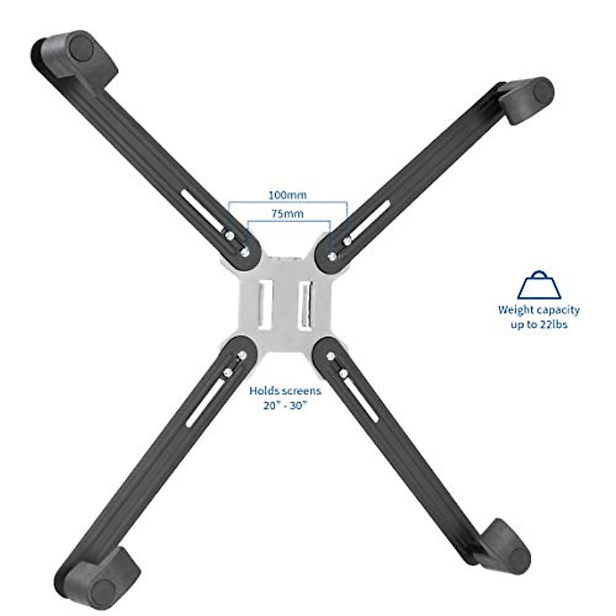 VIVO Adapter VESA Mount Kit for 20 to 30 inch LED LCD Monitor Screen, 75mm and 100mm mounting Bracket, Stand-VAD1