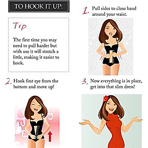 Waist Trainer Corset for Weight Loss Sport Workout Body Shaper Tummy Fat Burner, Black, Medium (Waist 26.7-29inch)